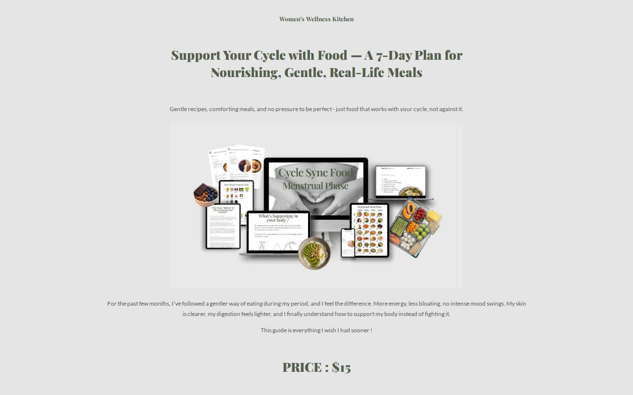 Cycle Sync Food Menstrual Phase (copy)